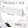 15Pcs Reusable Name Tent Cards with Black Markers Dry Erase Name Plate ...