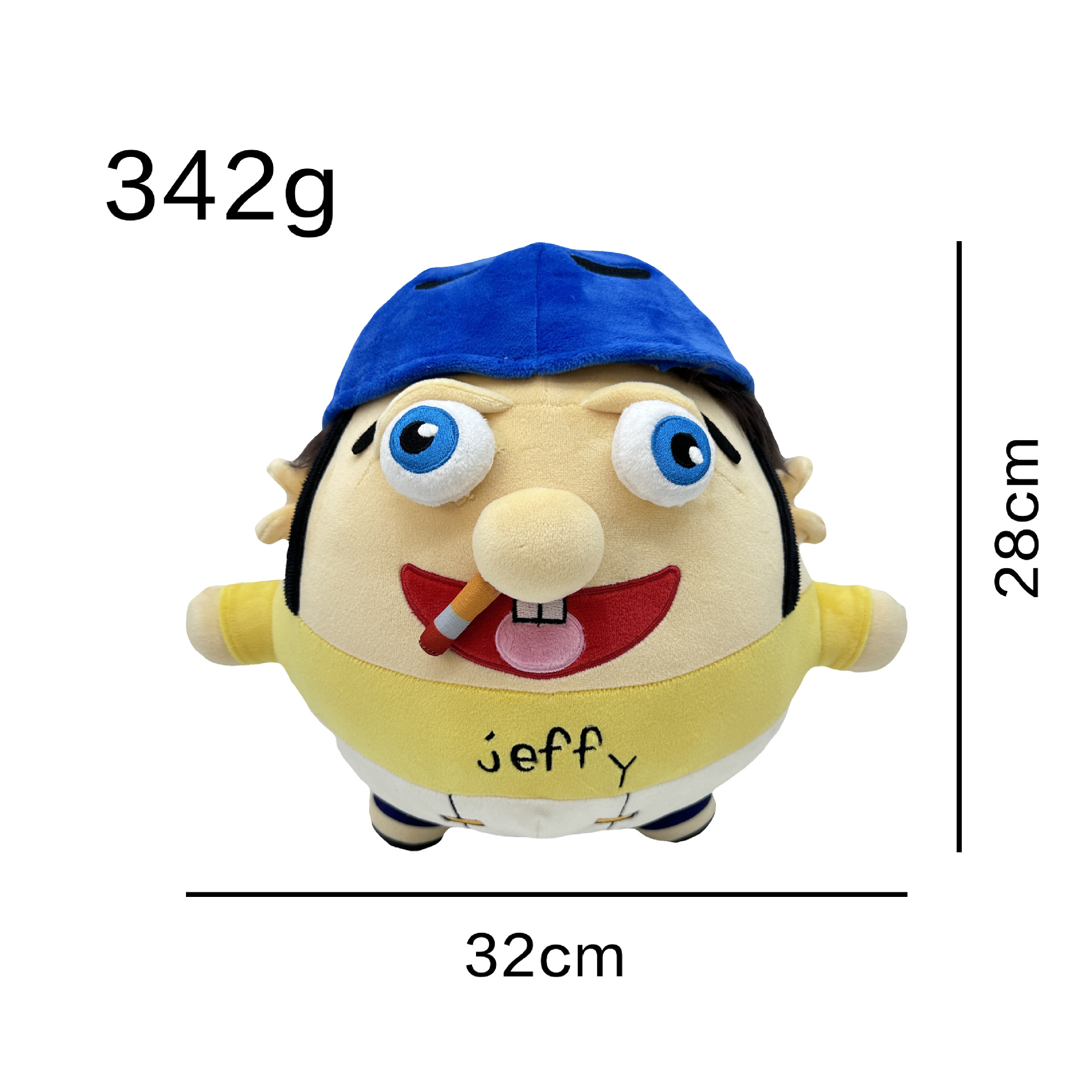 Thicc Jeffy PlushJeff Jeffy Hat Juego Muñeca Muñeca De Peluche ...