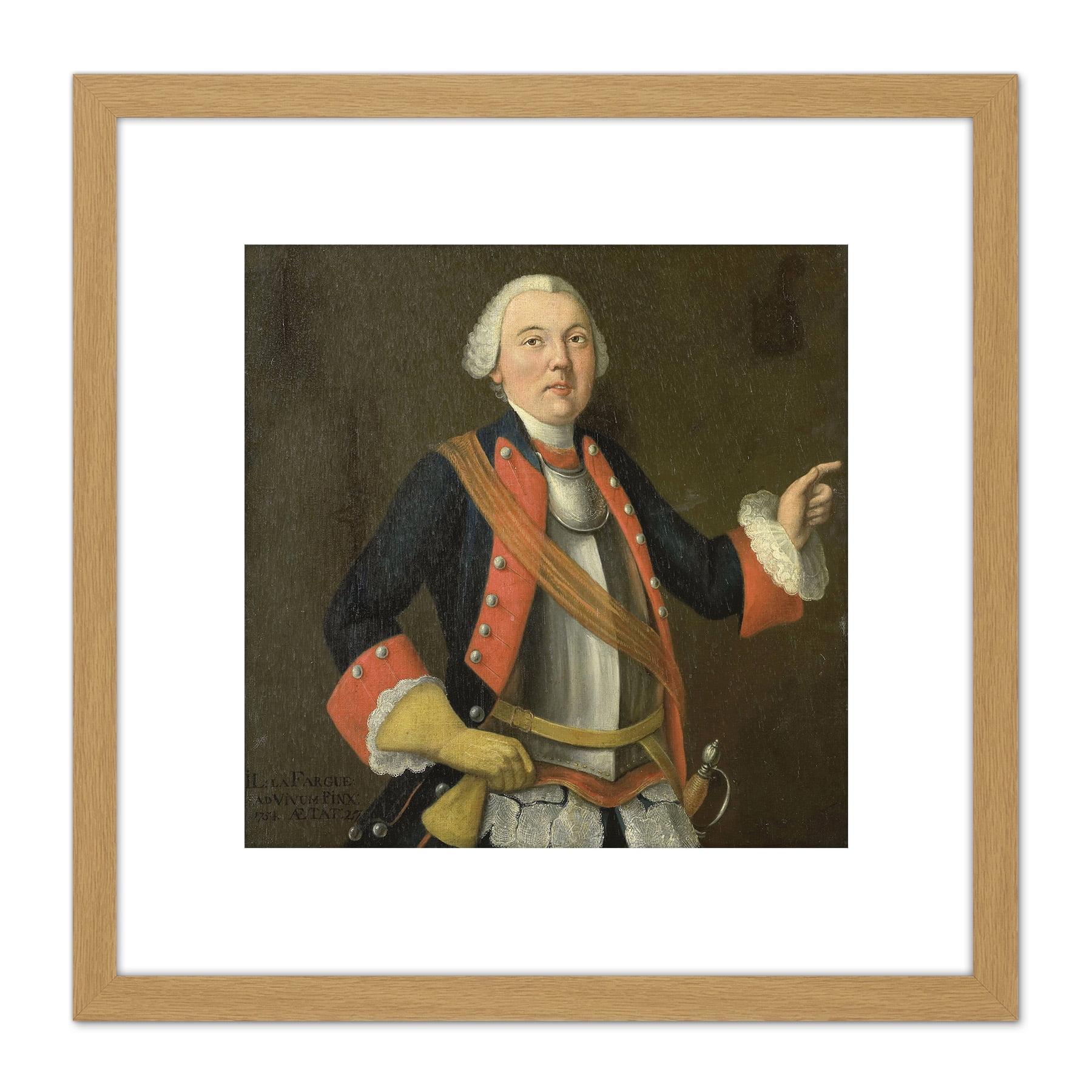 La Fargue Portrait Jan Hendrik Van Rijswijk 8X8 Inch Square Wooden ...