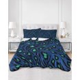Blue Teal Leopard Quilts Bedding Set Full Size Rustic Boho Vintage ...