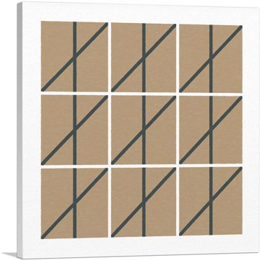 ARTCANVAS Mid-Century Modern A Window of Shapes Canvas Art Print - Size: 36" x 36" (1.50" Deep ...