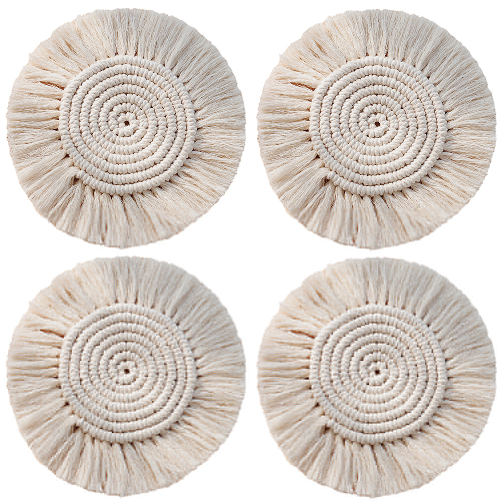 Kitchen & Dining Macrame Cotton Cup Coaster Coasters etna.com.pe