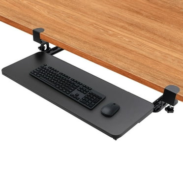 VIVO White Extra Sturdy Clamps & Rails for Custom Wood Keyboard Tray ...