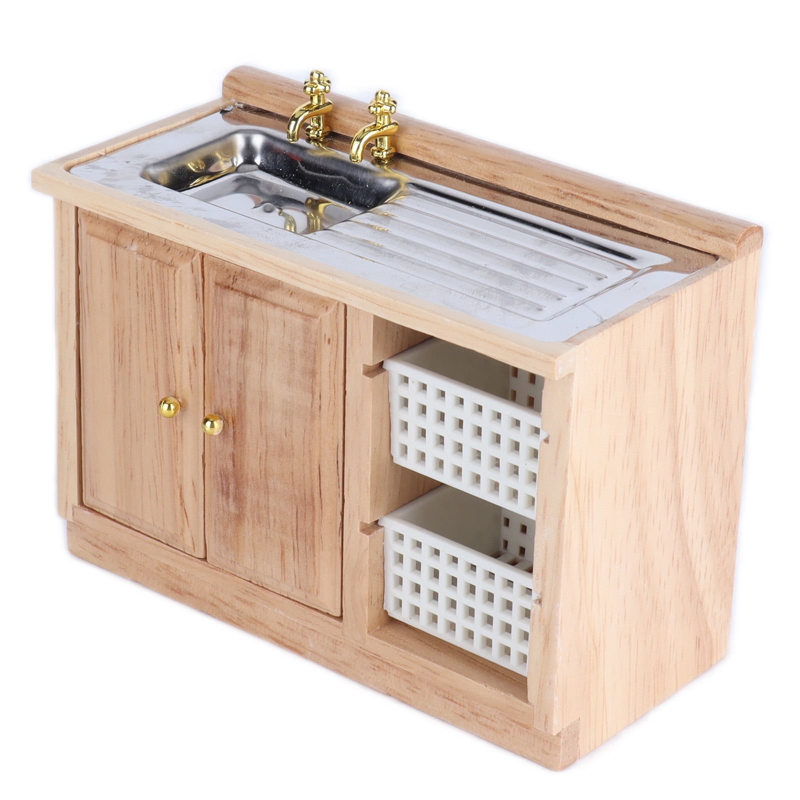 Mini muebles de baño, lavabo, casa de muñecas en miniatura de madera, 1 ...