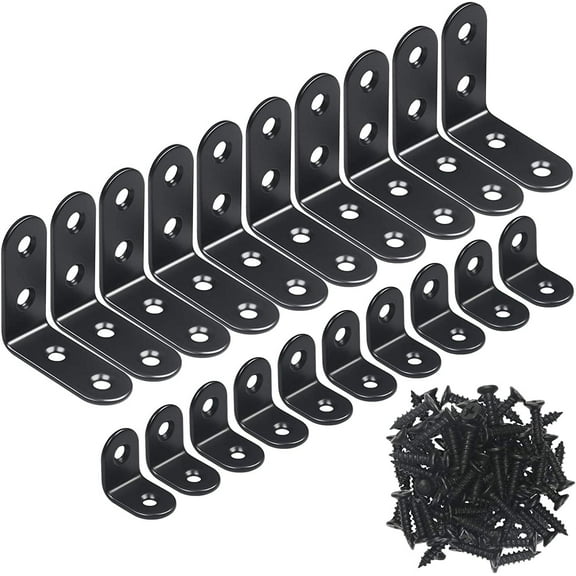 20 pieces of angle brackets, black small right angle brackets, suitable ...