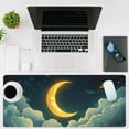 Moon and Stars Gaming Mouse Pad,Large Non-Slip Thick Stitched Edge ...