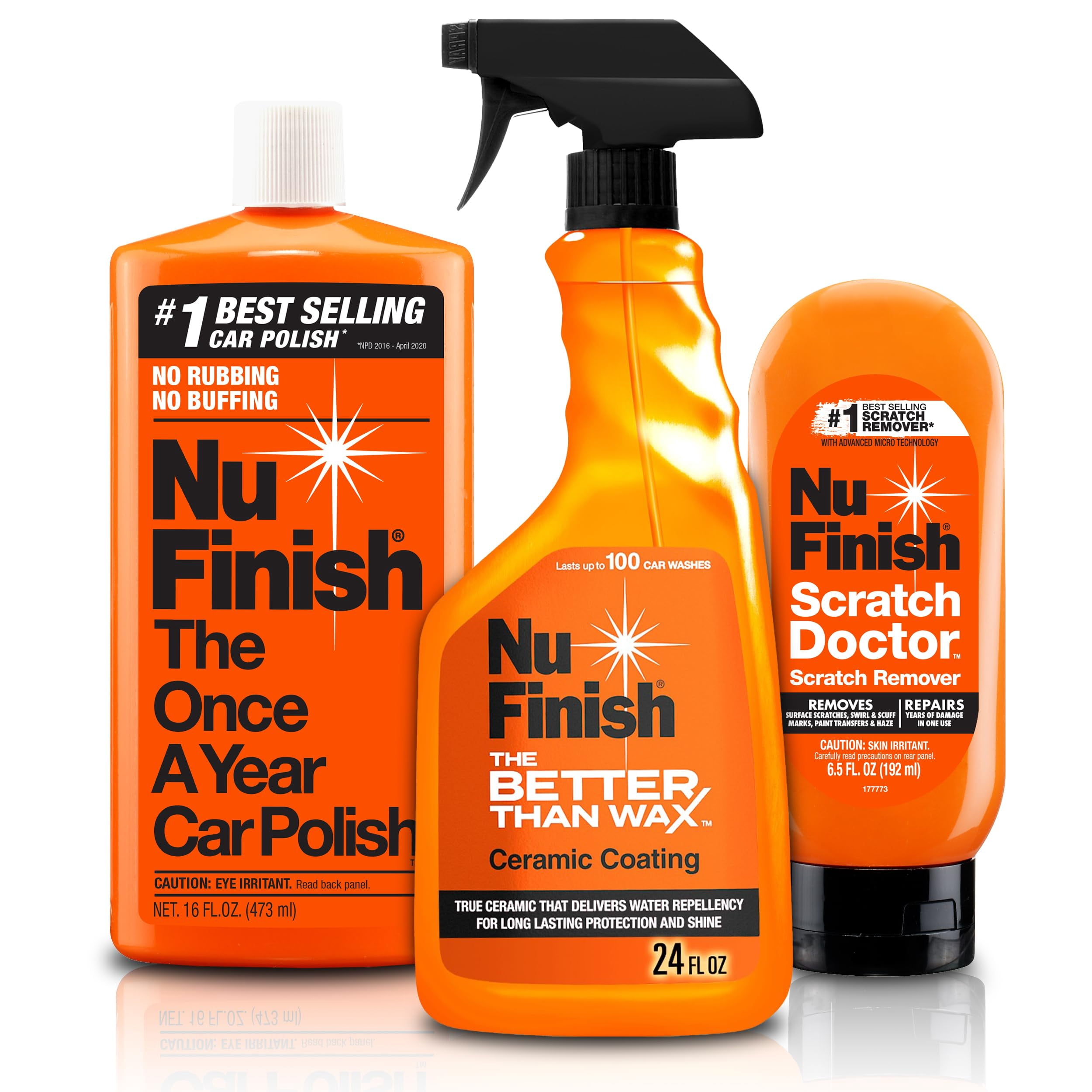 Kit de cuidado del coche Nu Finish Exterior Finish con eliminador de ...
