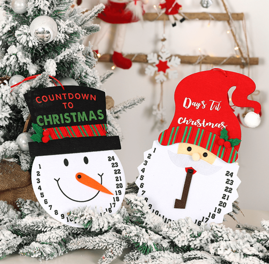 Buy LONGRV Indoor/Outdoor Hanging Snowman Advent Calendar for the ...