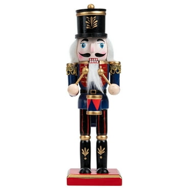 48" Decorative Red Solider Wooden Christmas Nutcracker Butler with Tray ...