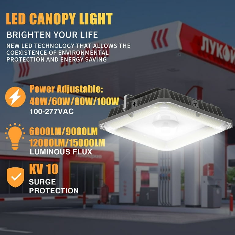 Gas Canopy Lighting Fixtures 150W LED Gas Station Canopy Light 18600