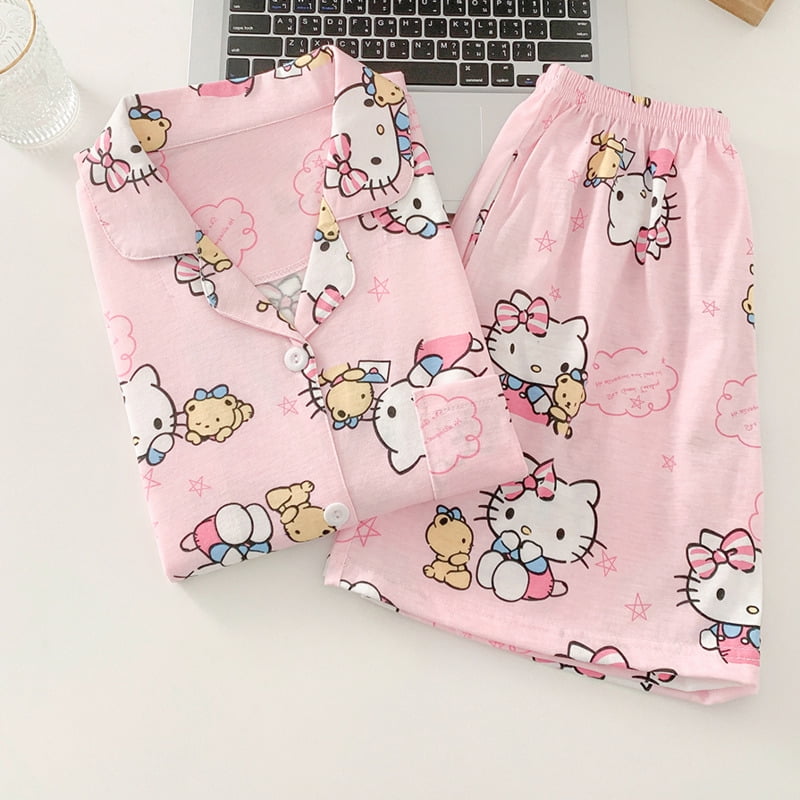 Click here for Hello Kitty Sanrio Pink Pajamas Shorts Kawaii Cart... prices