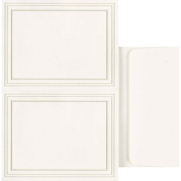 Great Papers Triple Pearl Embossed Border Ivory 2-up Postcards with ...