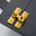 90 Degree Door Latch Alloy Rotate Door Lock 3x2x1.2 Inch Gold for Barn ...