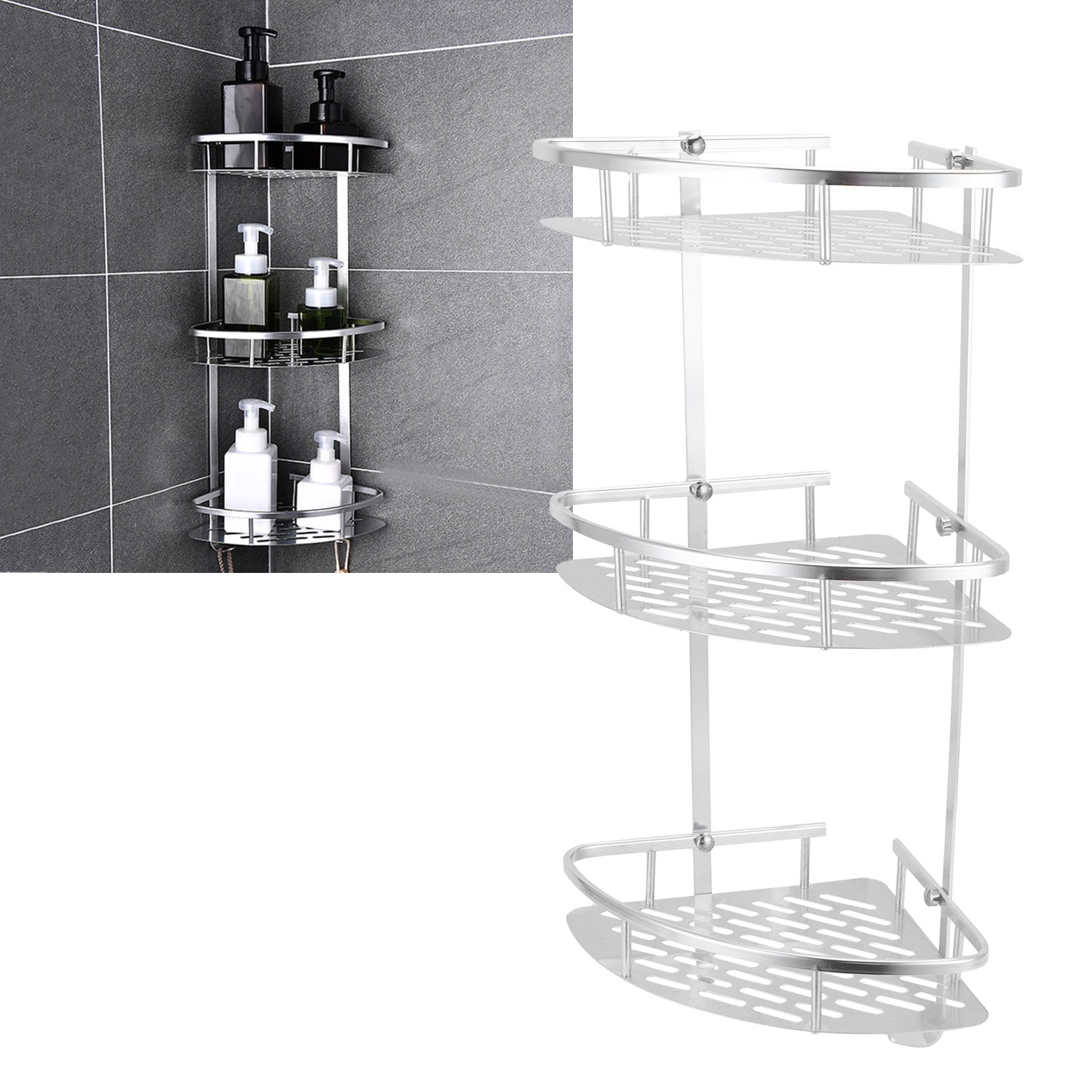 Click here for Spptty 3 Tiers Corner Shower Shelf Wall Mounted Sh... prices