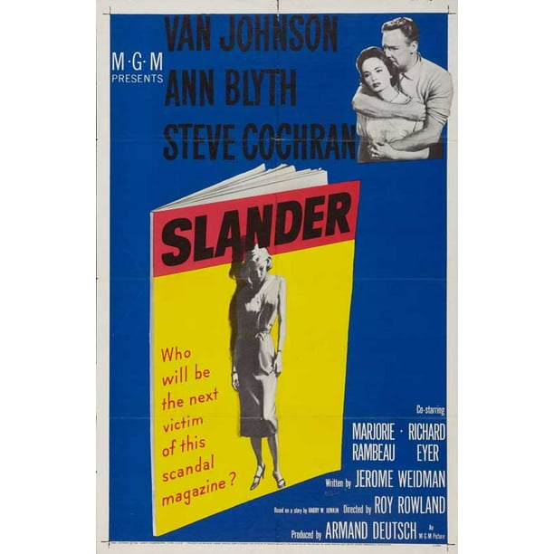 Slander Poster Movie 27 x 40 Inches - 69cm x 102cm Van Johnson Ann ...