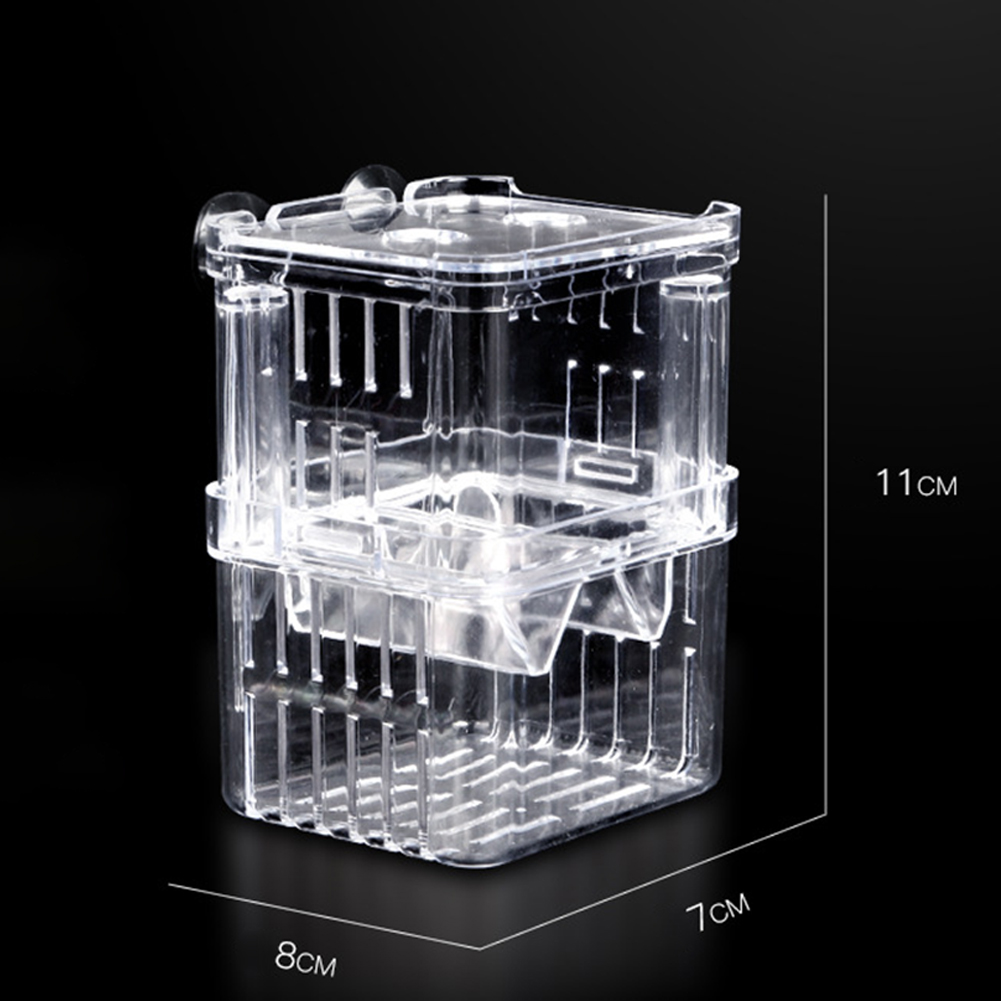 RONSHIN 3 Sizes Double-layer Clear Fish Breeding Isolation Box Aquarium ...