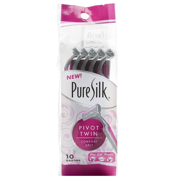 Pure Silk Premium Disposable Pivot Twin Razor, 10 Ct - Walmart.com