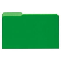 Interior File Folders, 1/3-Cut Tabs, Legal Size, Green, 100/Box ...