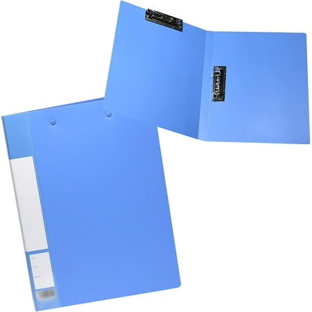 Plastic Punchless Binder, A4 Size Double Strong Clip File Folder Report ...