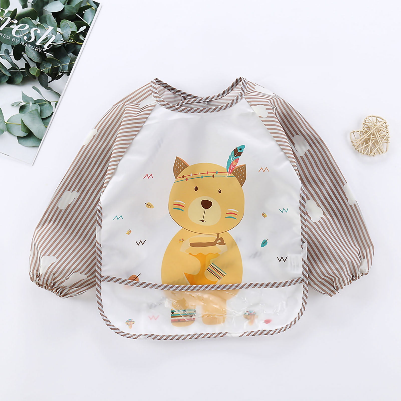 Bata para niños, babero de alimentación para bebés, babero impermeable ...