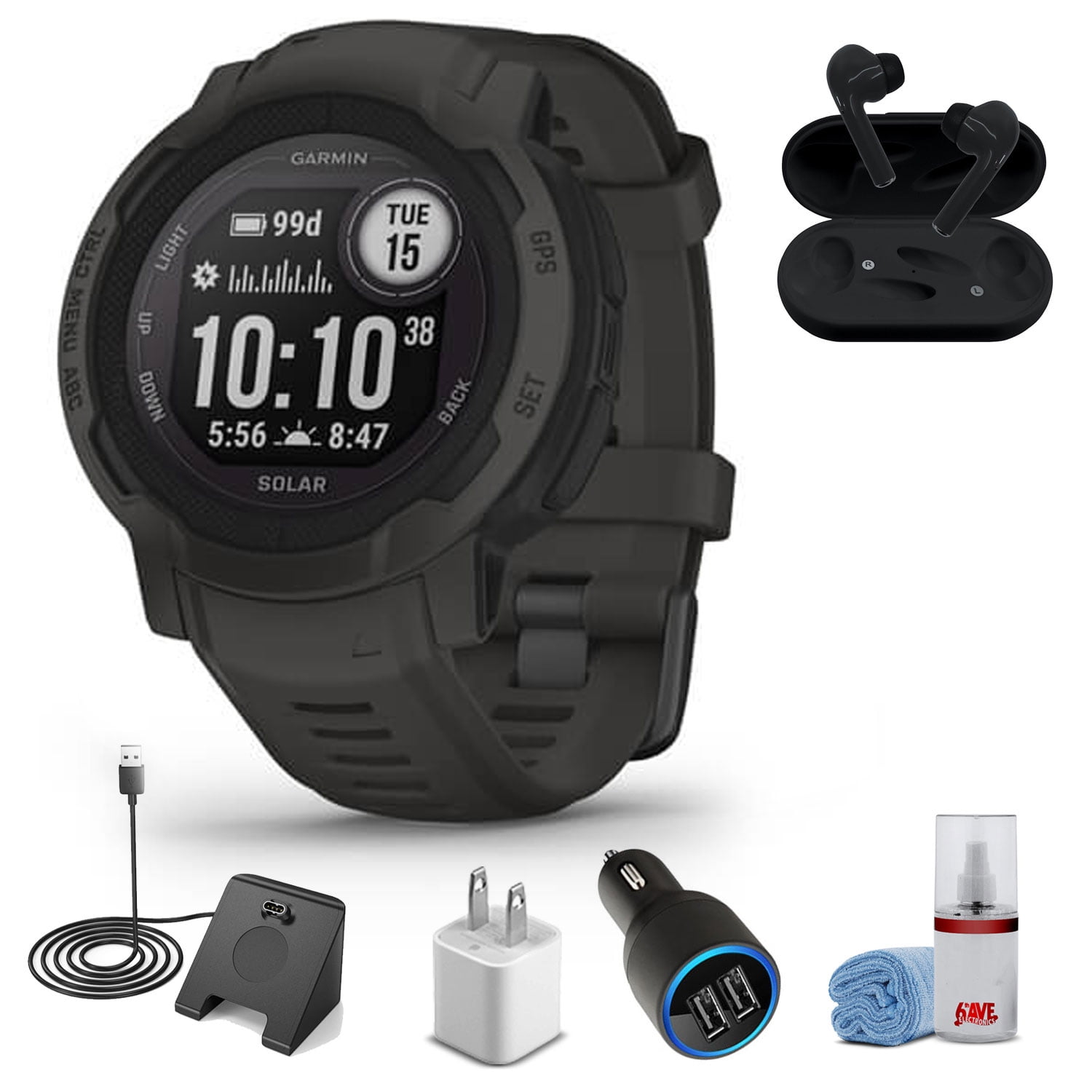 Instinct 2 Solar - Graphite (45MM) With Deluxe Accessory Kit - Walmart.com