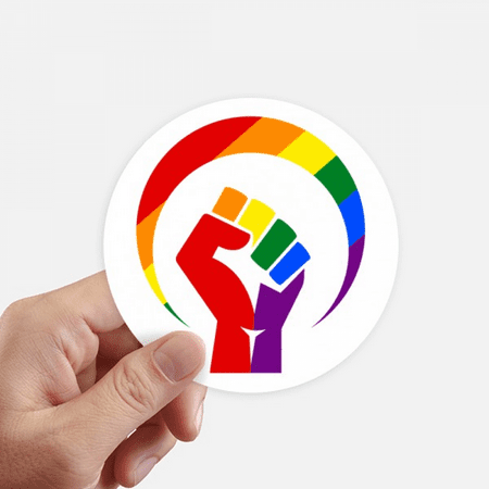 Gender Differences Around Rainbow Equality Sticker Round Wall Suitcase ...