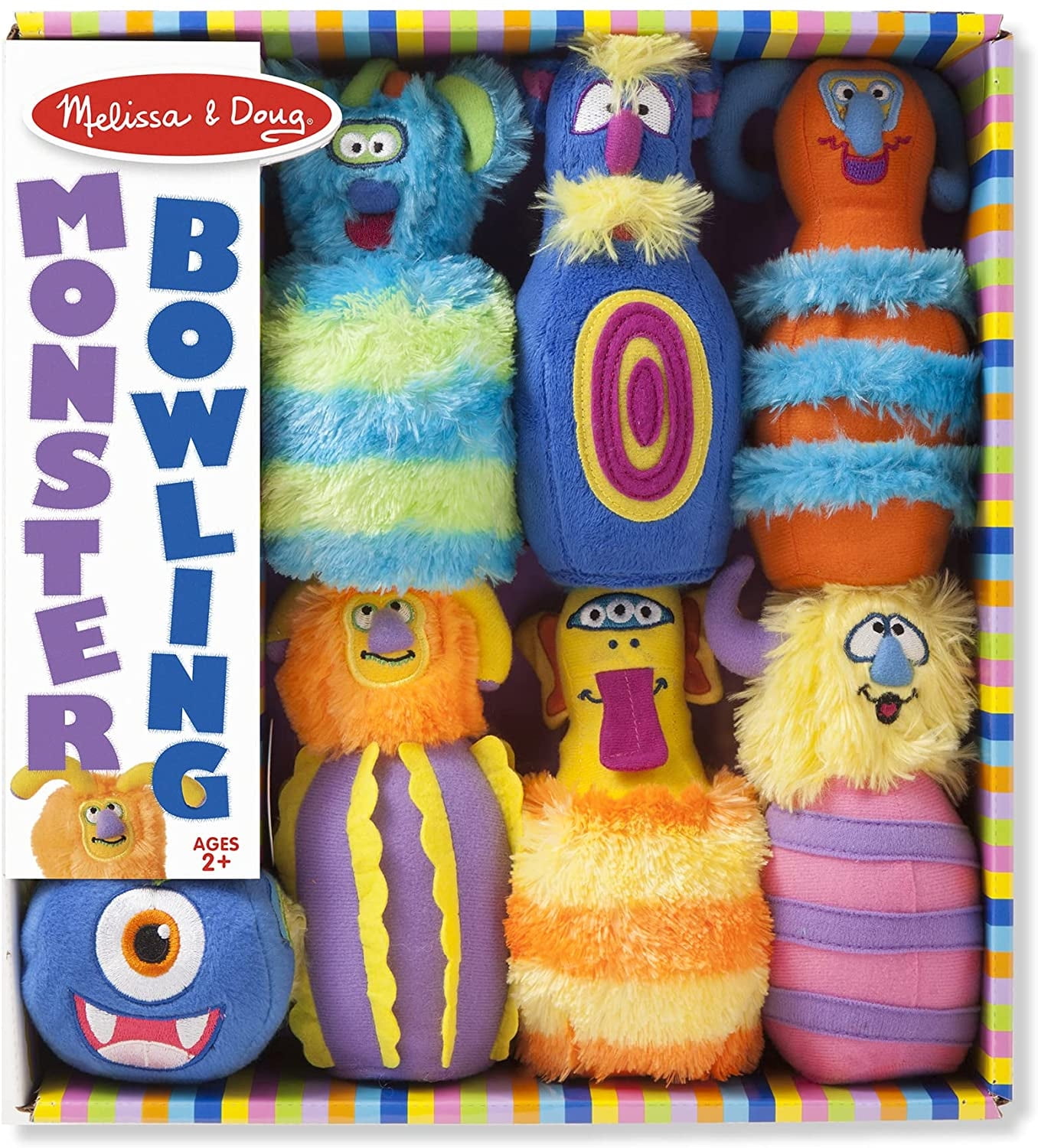 Juego de Bolos Melissa & Doug Monster Plush con Bolsa de Almacenamiento ...