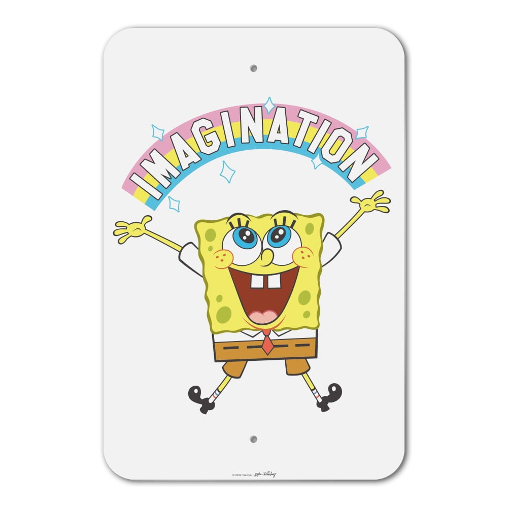 SpongeBob Imagination Rainbow Home Business Office Sign - Walmart.com