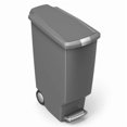 40L Slim Plastic Step Trash Can Plastic with Soft-Close Locking Lid ...