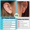 Hypoallergenic Titanium Hoop Earrings for Women&Men-8mm 10mm 12mm Small ...