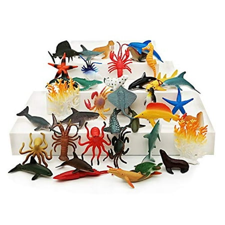 Ocean Sea Animal, Assorted Mini Sea Creatures Toys Set, Realistic ...
