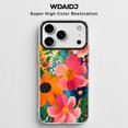 Colorful Wildflower Bouquet Design Clear Phone Case for iPhone 13 14 15 ...