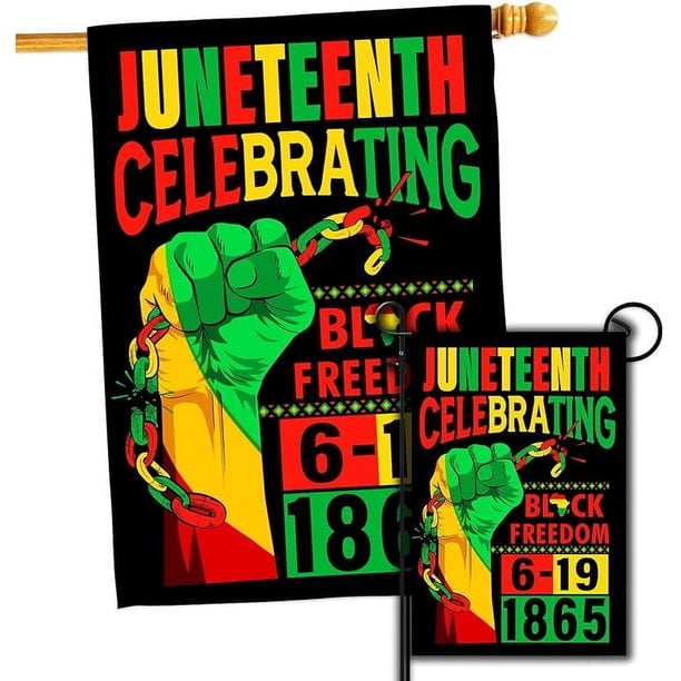 Bandera del Día de la Independencia Afroamericana del 19 de junio ...