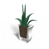 Pemberly Row Contemporary 16x16" Square Plastic Planter in Blue ...