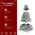 Pre-Lighted Flocked Christmas Tree with Remote Control and 450 LED ...