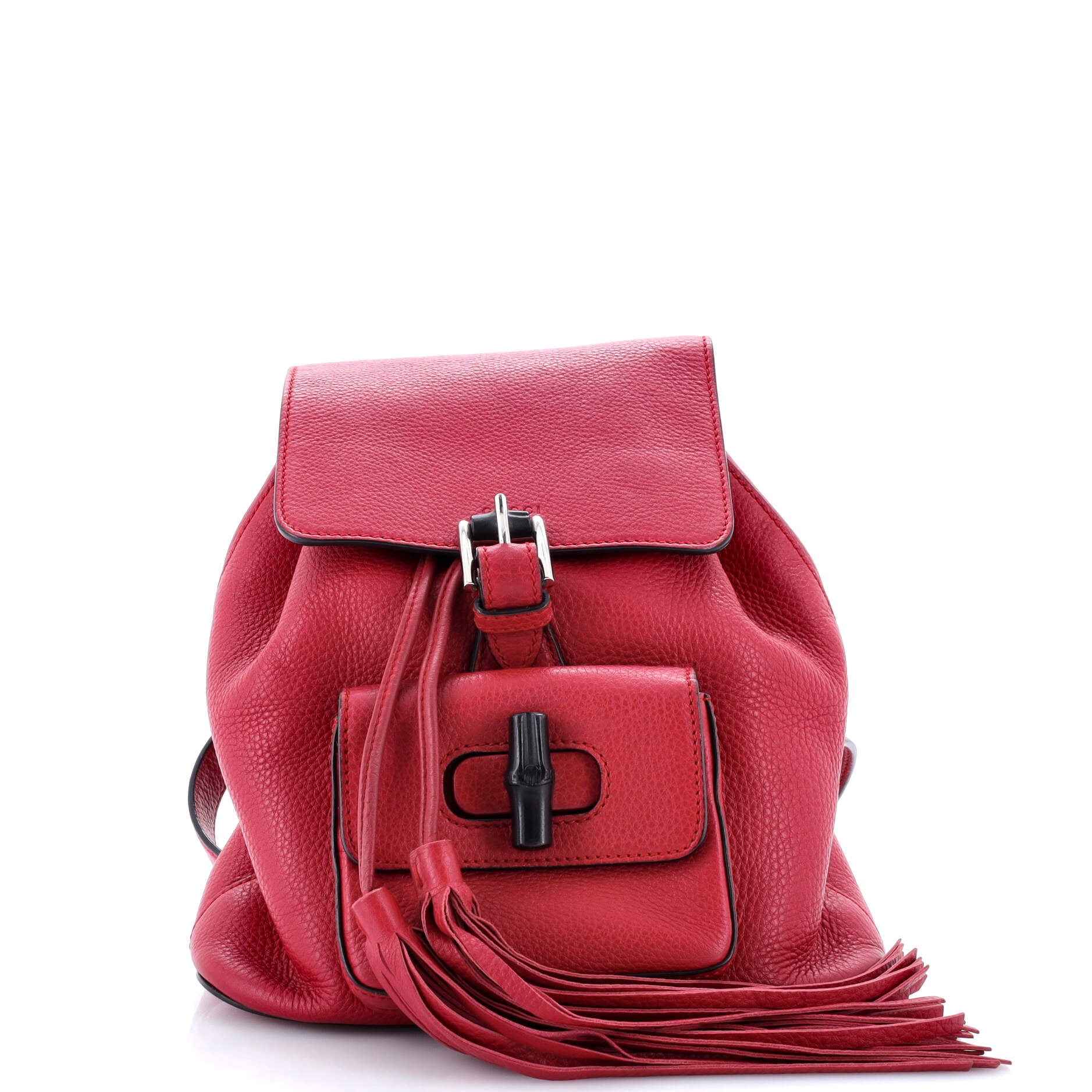 Pre-Owned Bamboo Tassel Backpack Leather Mini By Rebag - Walmart.com