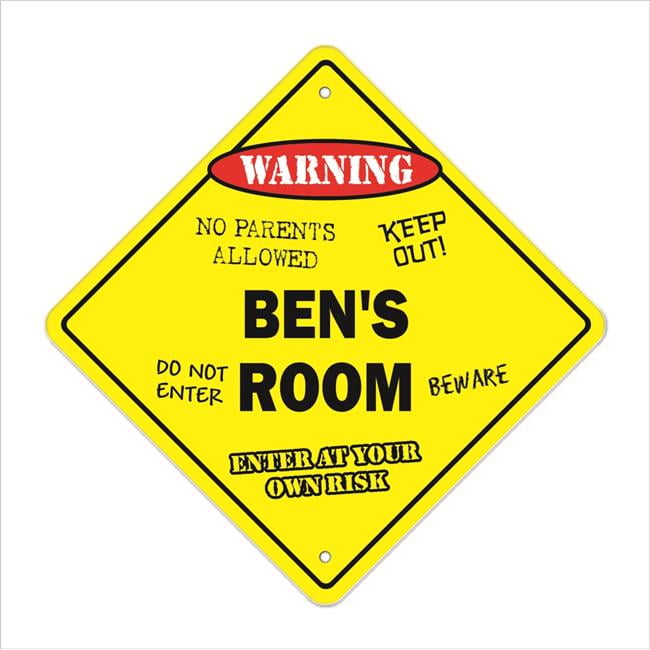 SignMission X-Bens Room 12 x 12 in. Crossing Zone Xing Room Sign - Bens ...
