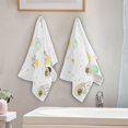 2-Piece Polyester cotton Towel Set Absorbent Astronaut Planet White ...