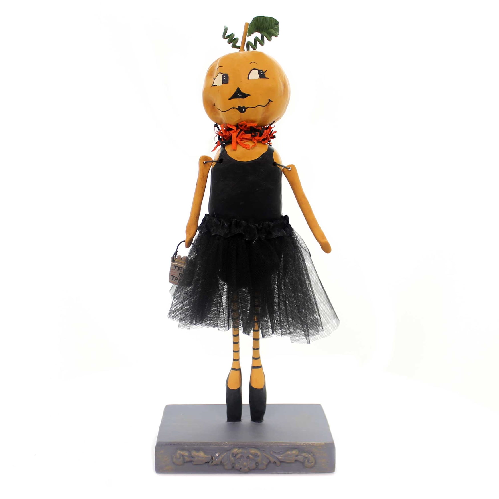 Halloween PUMPKIN BALLERINA Polyresin Tu Tu Trick Or Treat 72036 ...