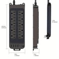 Compact Surge Protector Power Strip with 10 Outlets & 6 USB Ports (2 ...