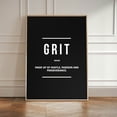 [UNFRAMED] GRIT Definition Wall Poster – Minimalist Motivational Canvas ...
