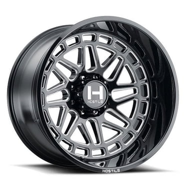 22x12 Hostile H110 Stryker Blade Cut (Blk Milled) Wheel 5x5 (-44mm ...