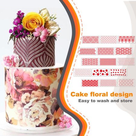 fastboy Birthday Cake Edge Decoration Hollow Fondant Plastic Stencil ...