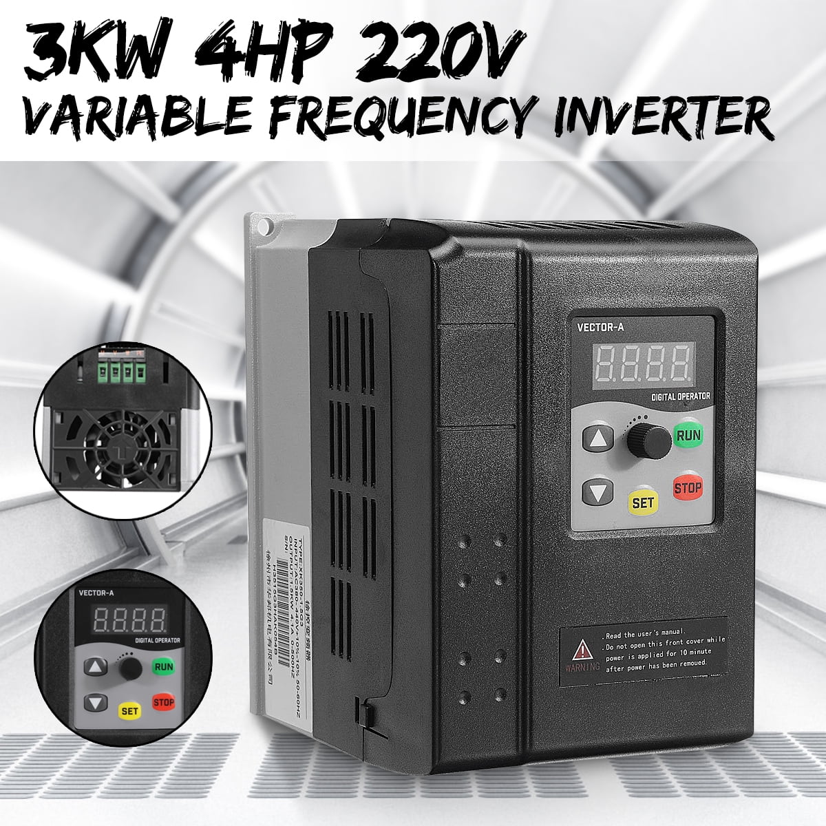 220V 3KW Variable Frequency Inverter Single Phase To Three Phase Output ...