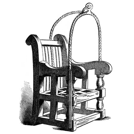 Ducking Stool. /Nmedieval English Ducking Stool. 19Th Century Line ...