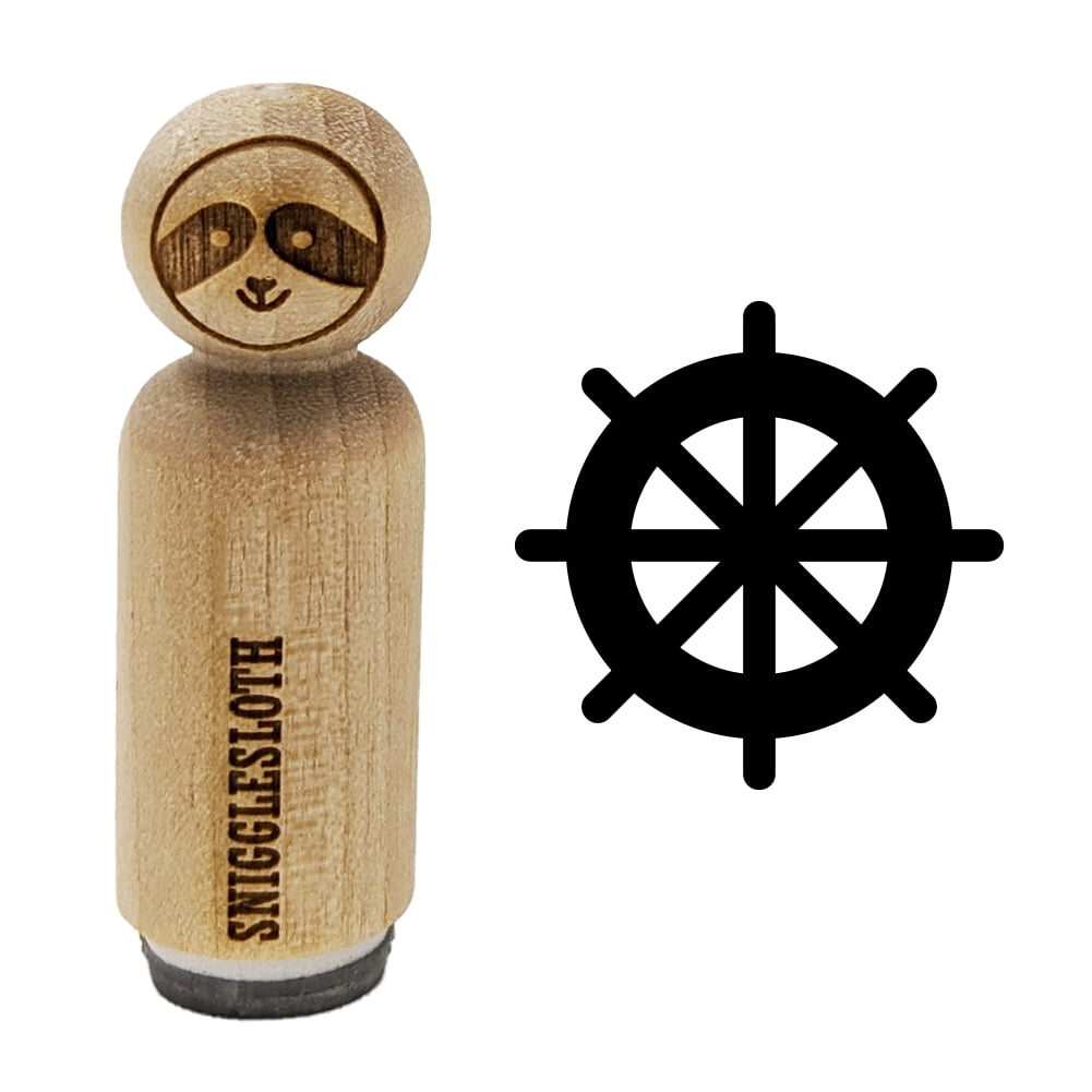 Ship Wheel Nautical Boat Rubber Stamp for Scrapbooking Crafting ...
