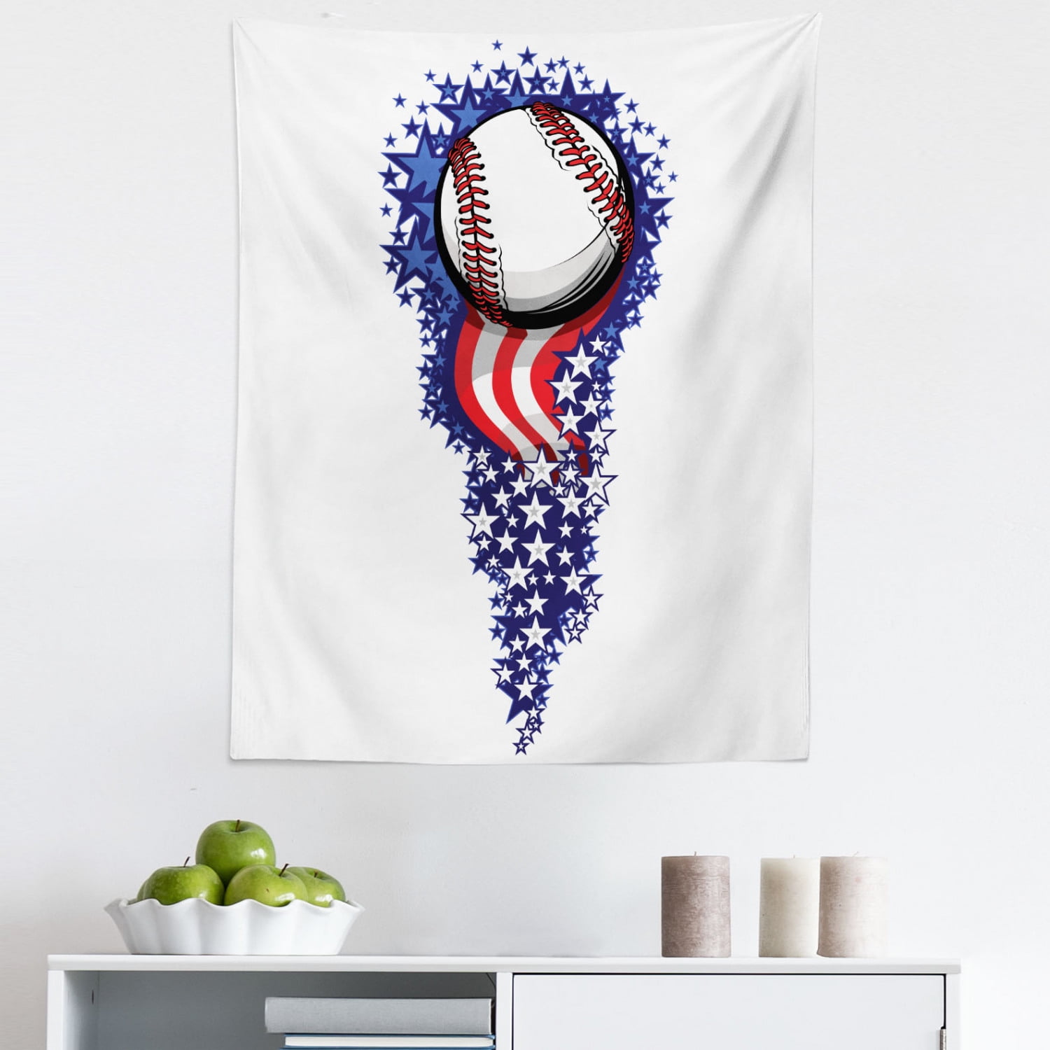 Colorful Tapestry, Stars and Stripes Patriot Baseball Celebration ...