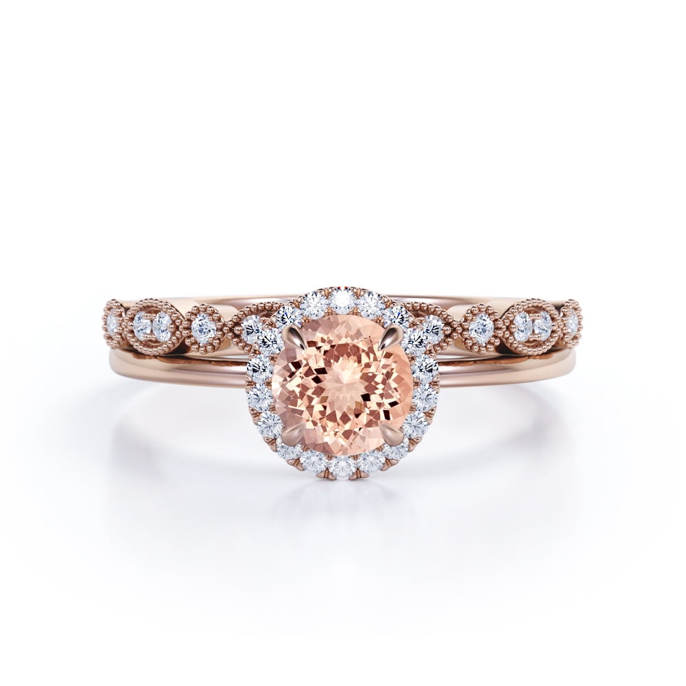 JeenMata - Limited Time Sale 1.5 Carat Round cut Real Morganite and ...