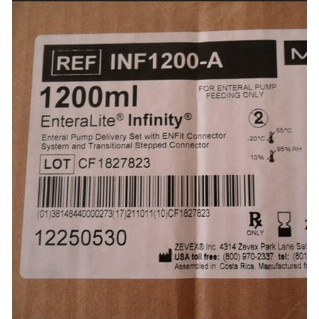Moog Enteralite Infinity 1200 Milliliter Feeding Bag with Attached Pump ...