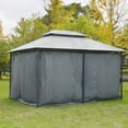 10' x 13' Outdoor Patio Gazebo, Heavy Duty Gazebo Canopy Shelter with ...
